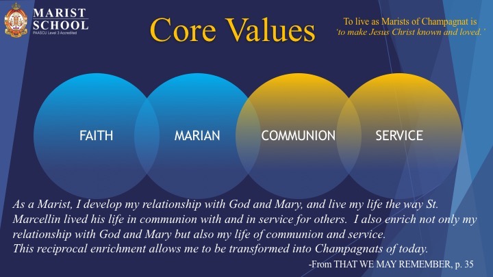 Our Marist Core Values – Marist School Marikina