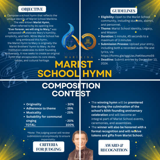 Marist School Hymn Composition Contest – Marist School Marikina