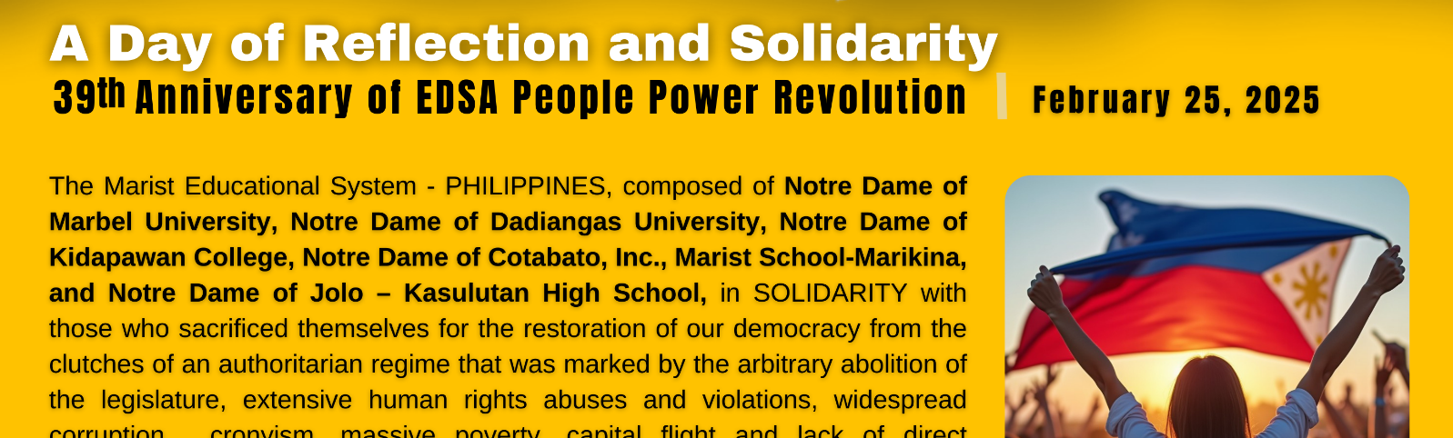 A Day of Reflection and Solidarity: 39th Anniversary of EDSA People ...